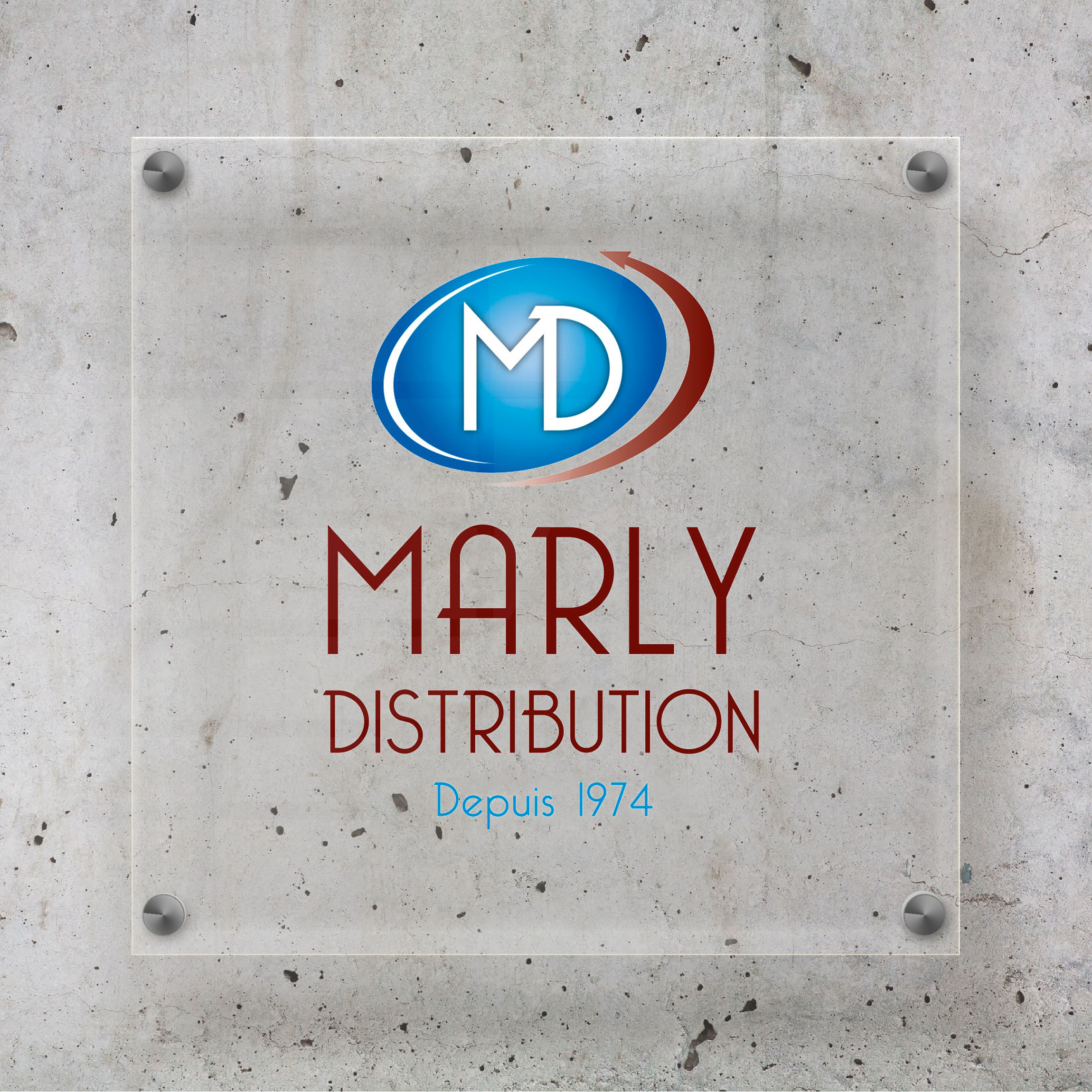 Logo Marly Distribution - Tony Roiné - Formateur et graphiste PAO freelance